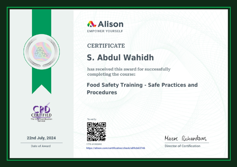 Alison Certificate 1775 41202692 | PDF
