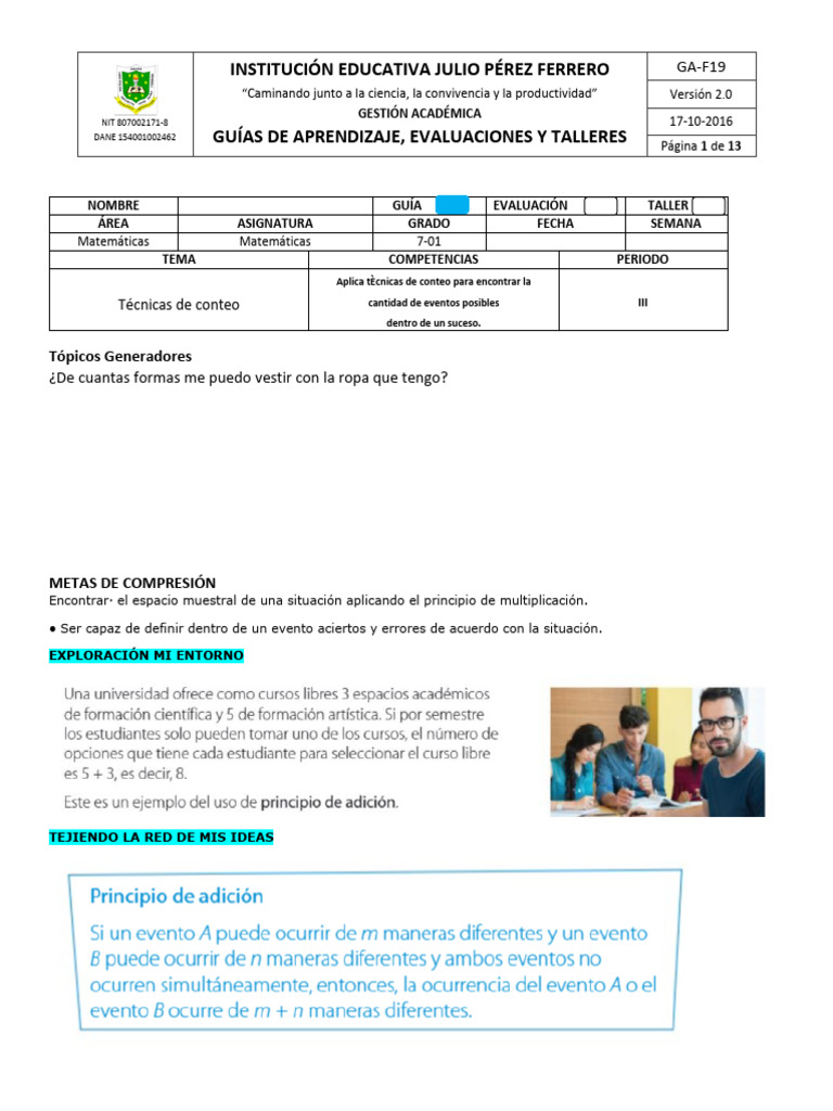 Guia de Tecnicas de Contep Octavo Tercer Periodo | PDF | Aprendizaje | Cognición