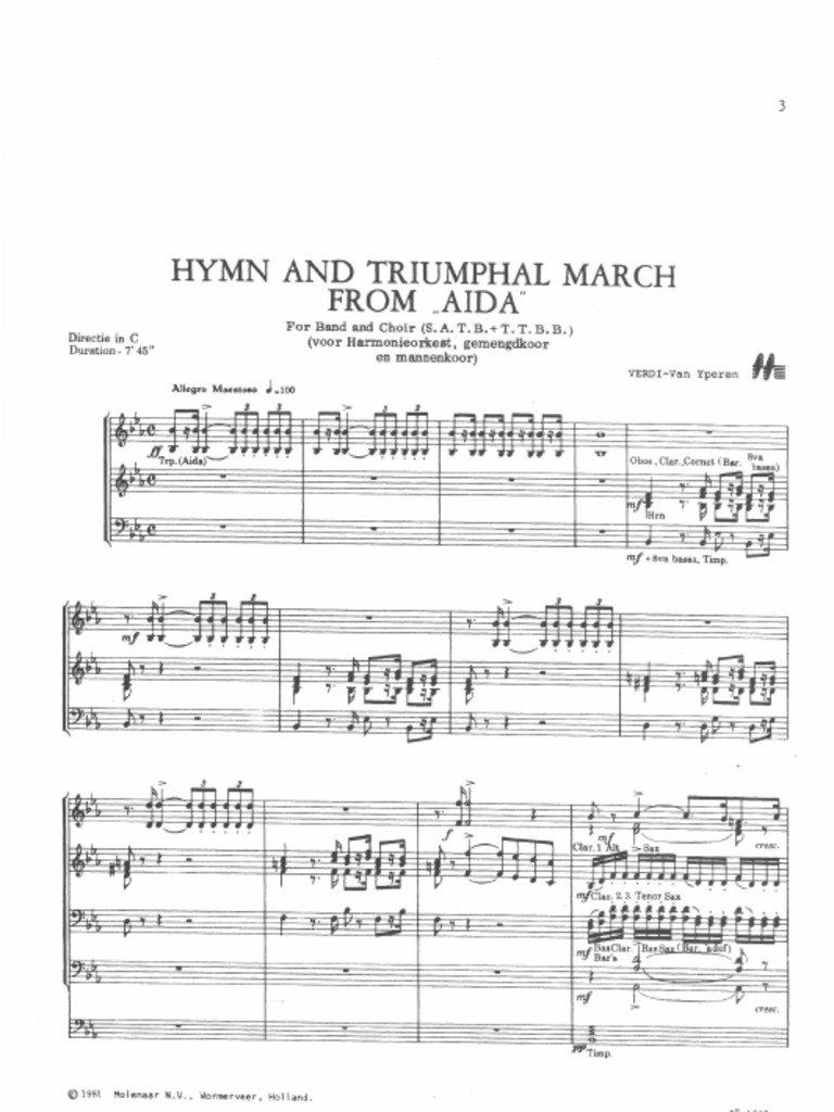 07、Hymn and Triumphal March From AIDA-Full | PDF