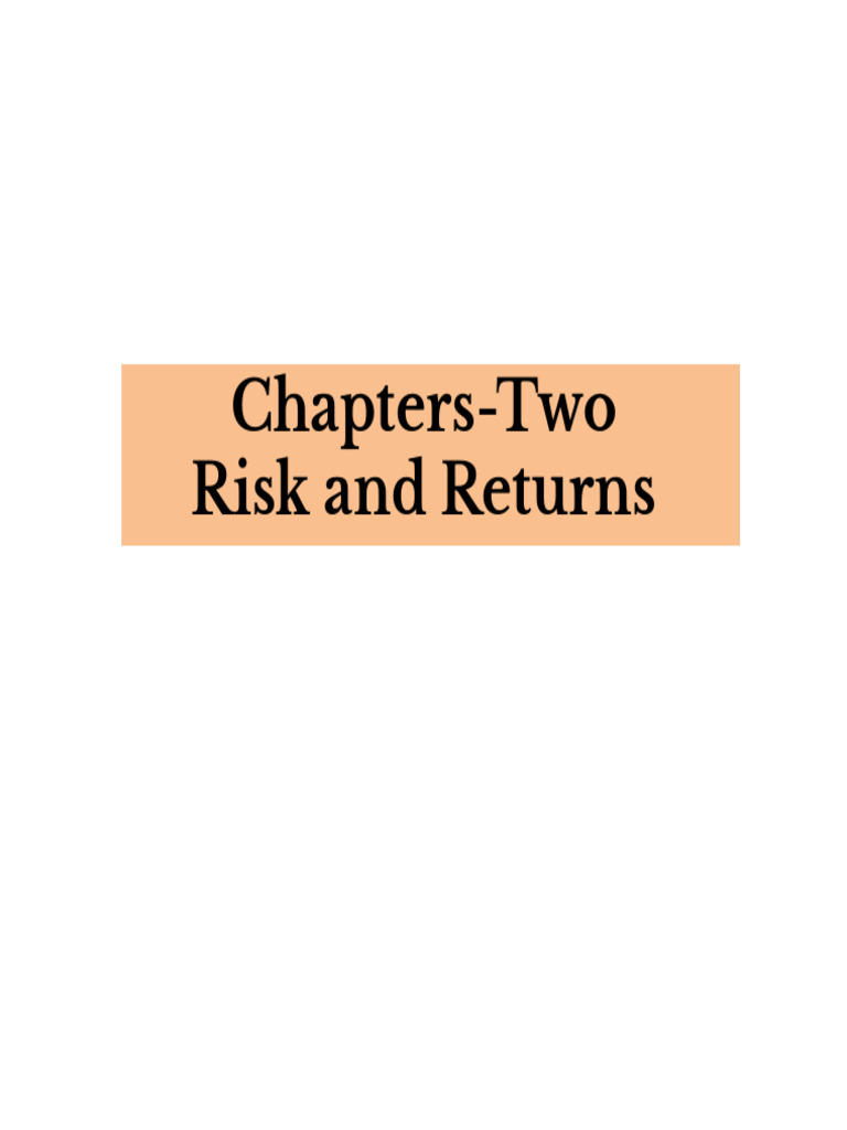 Risk Return.ppt Vv(2) | PDF | Financial Risk | Capital Asset Pricing Model