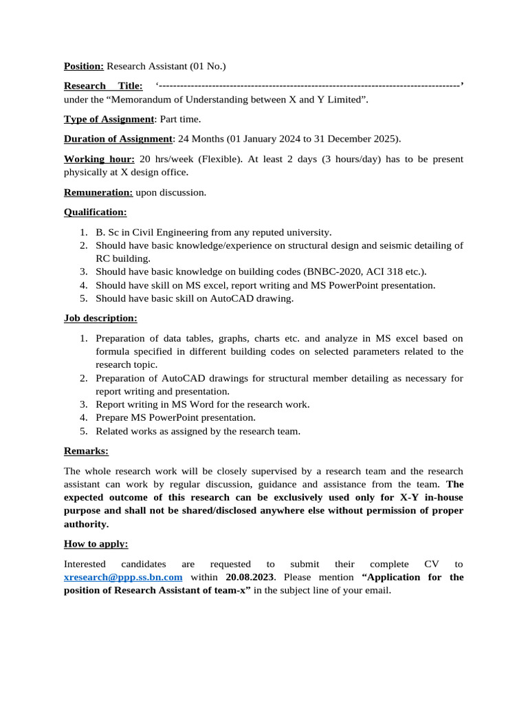 Reserach - Assistant - Circular Format | PDF