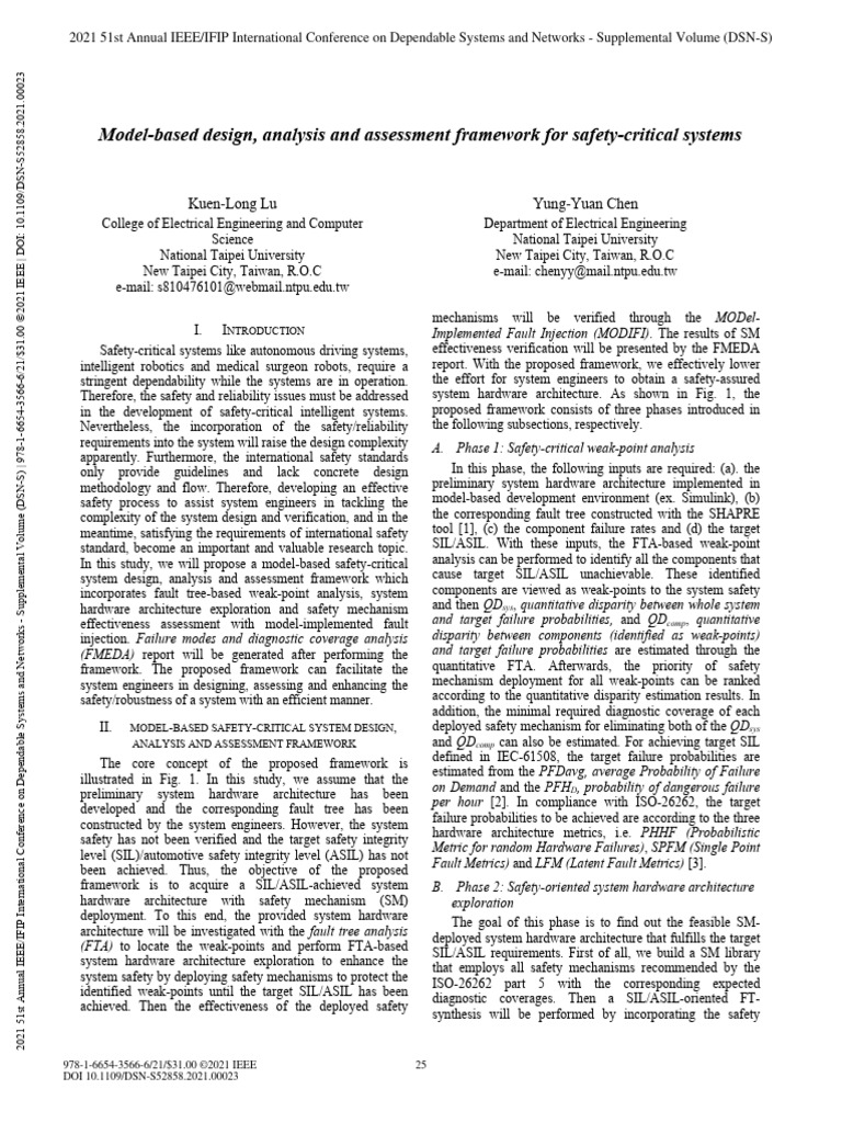 Model-based Design Analysis and Assessment Framework for Safety-critical Systems | PDF | Systems ...