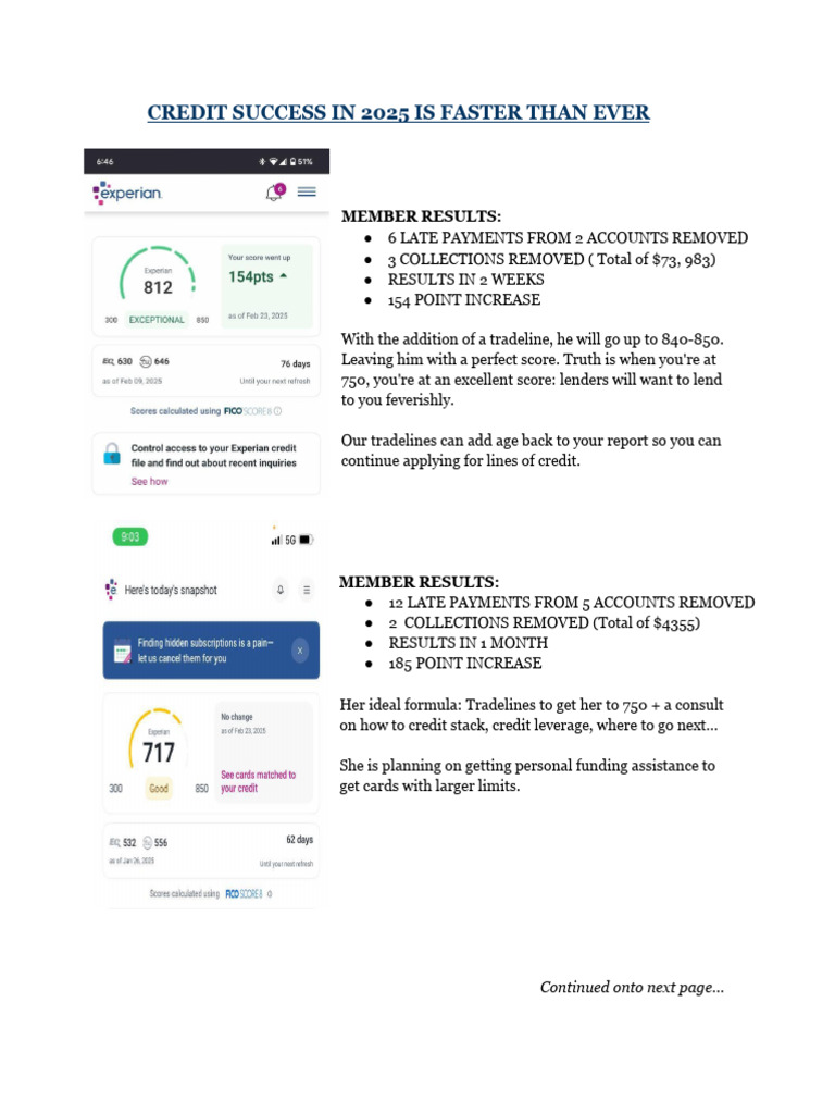 Credit Score Boosting Success Stories | PDF