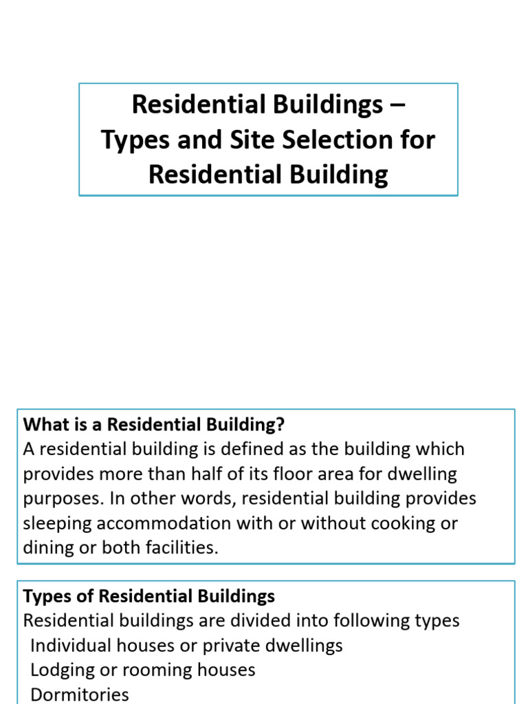 Building Typologies and Plans | PDF