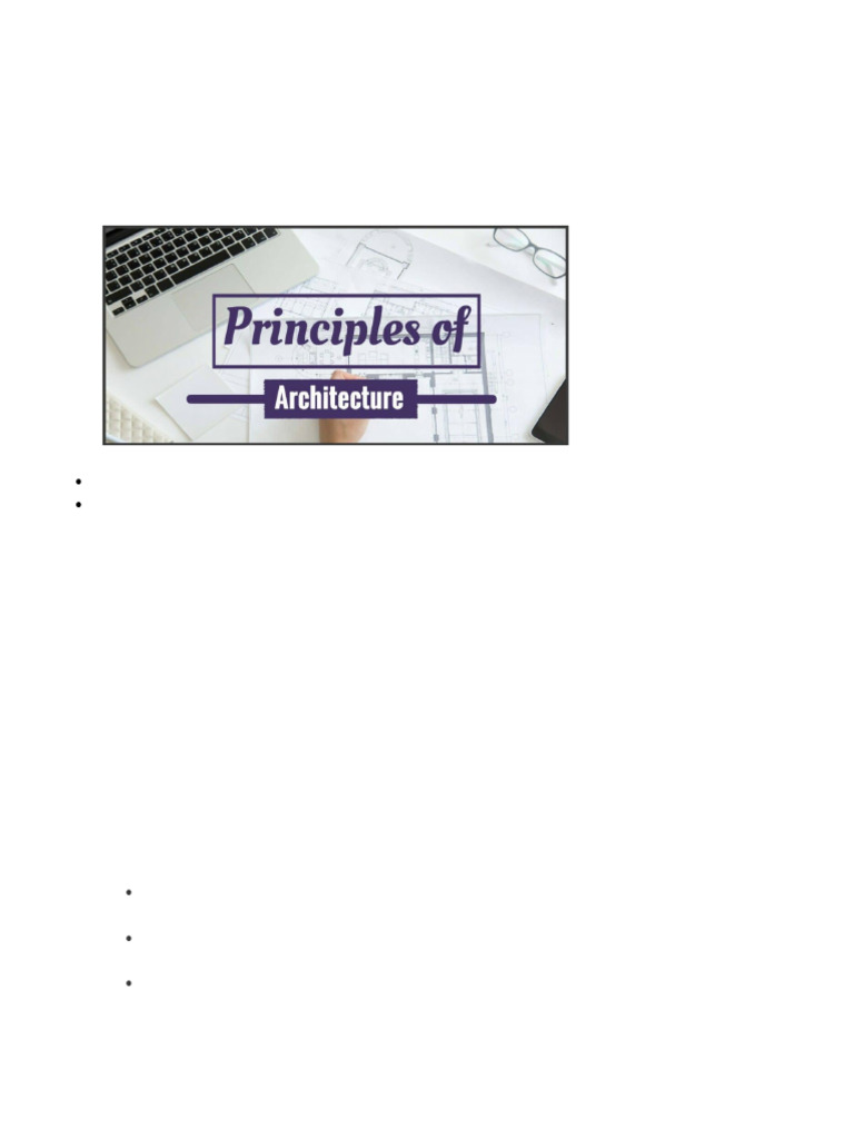 Principles of Architecture | PDF