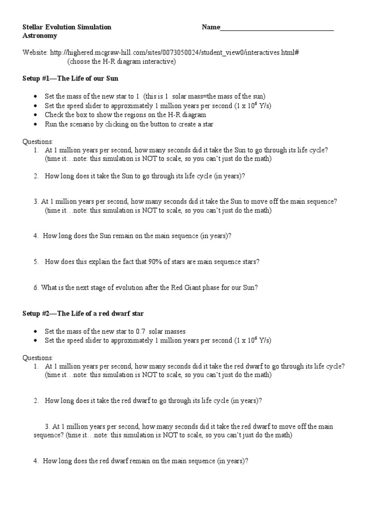 Stellar Evolution Simulation | PDF | Stars | Astrophysics