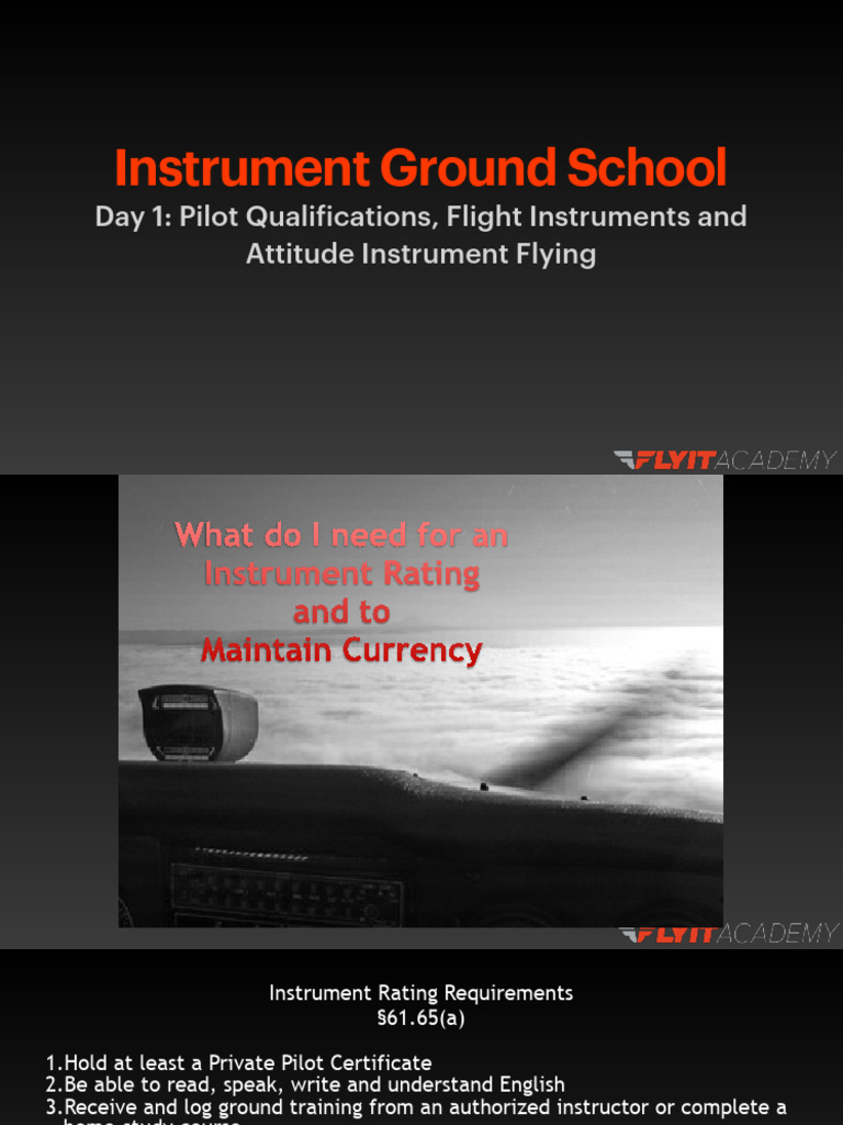 Day 1 Instrument Ground PDF | PDF | Aircraft | Aerospace