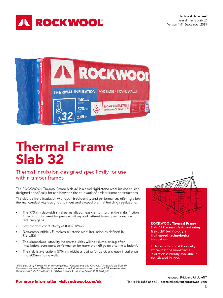 Thermal Frame Slab 32 Datasheet | PDF | Thermal Insulation | Lumber