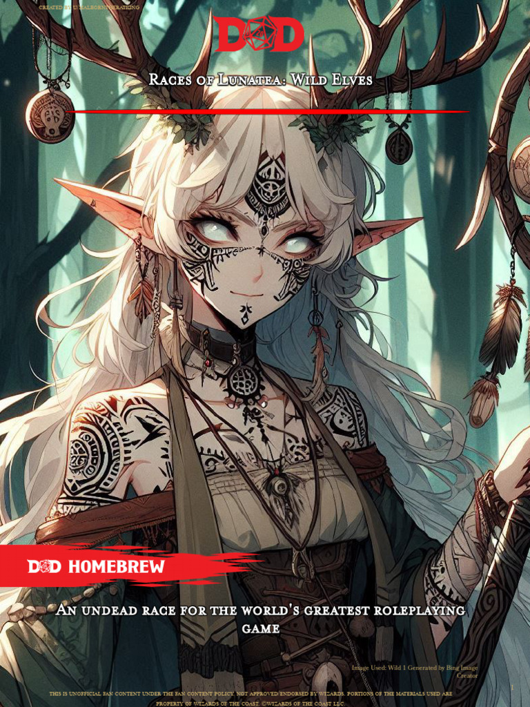 Wild Elves of Lunatea Overview | PDF | Elf (Dungeons & Dragons) | Fantasy