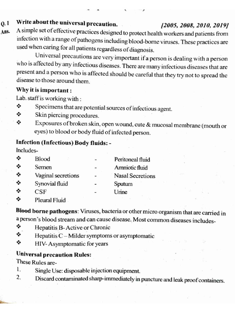 Universal Precautions | PDF