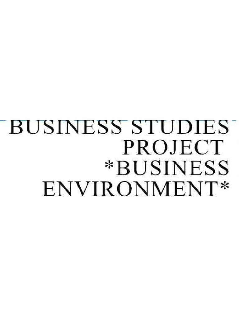 Business Studies Project Pdf