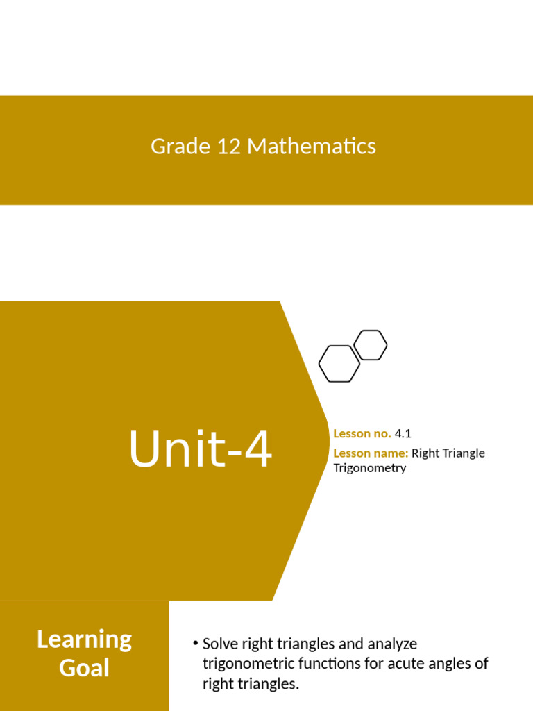 L4.1 Right Triangle Trigonometry Modefied | PDF | Trigonometric ...