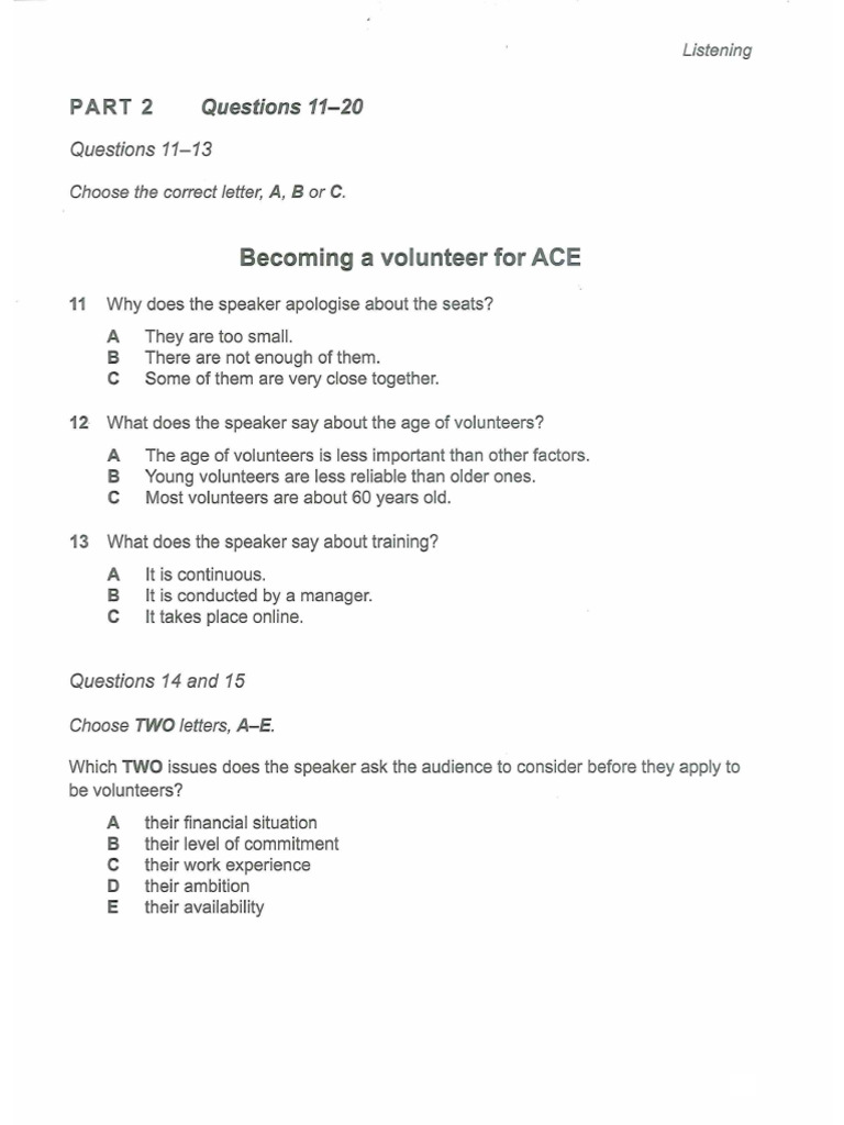 Homework - Cambridge 18 Test 1 - Part 2+3 題目逐字稿及答案 | PDF