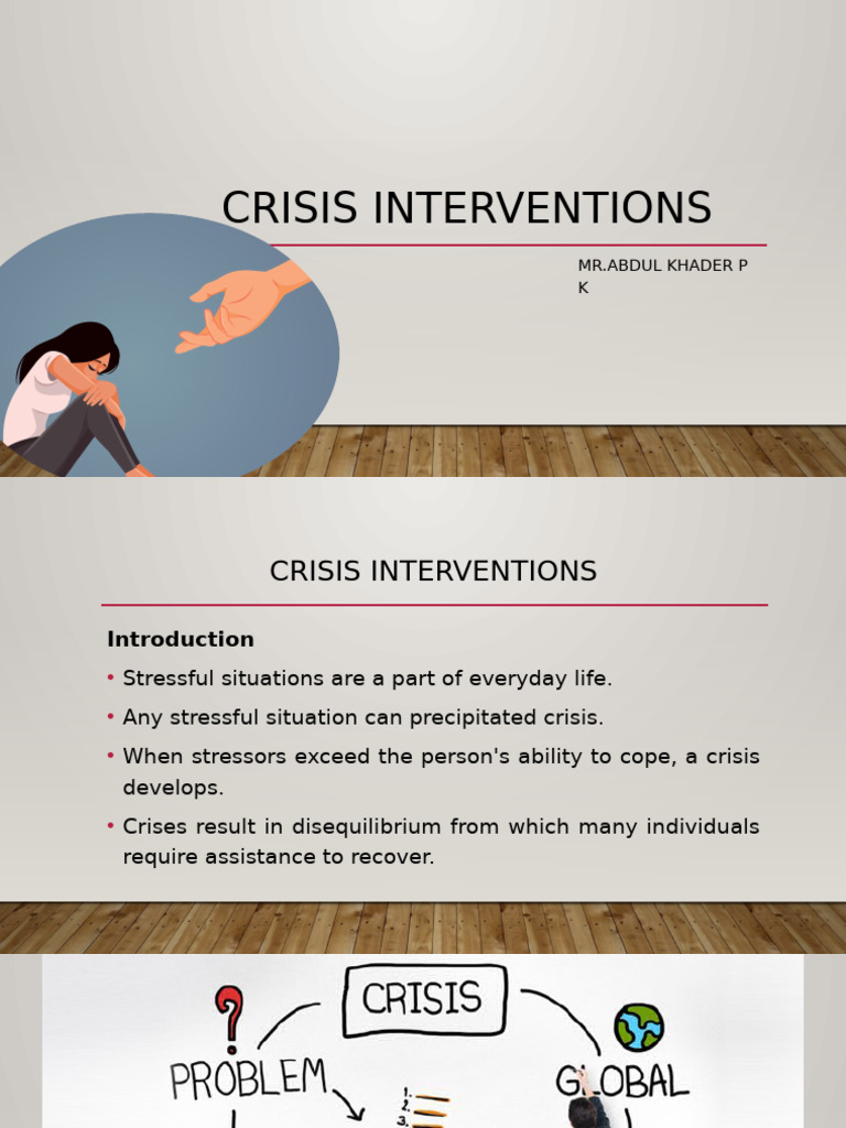 Crisis Intervention Strategies Explained | PDF | Mental Disorder | Anxiety