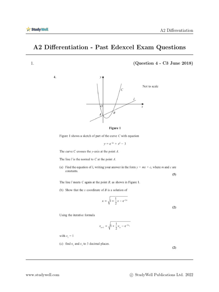 A2 Differentiation Exam Questions | PDF | Chess | Chess Theory