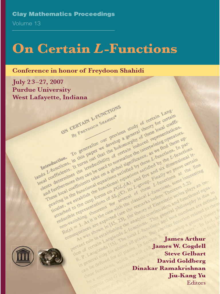 On Certain L Function | PDF | Group Theory | Mathematics