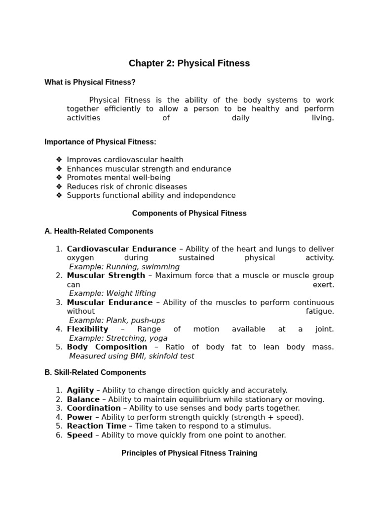 Understanding Physical Fitness Essentials | PDF
