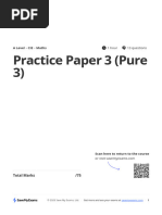 Edexcel A Level Mathematics - Pure (Paper 1) (Mock Exam - 2025) | PDF | Trigonometric Functions ...