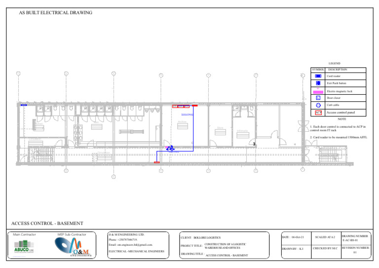 Access Control Drawing - Basement Layout | PDF | Access Control ...