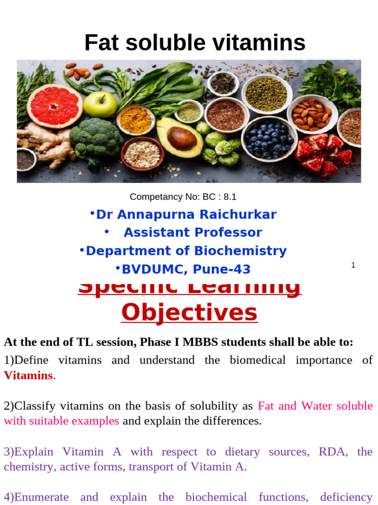 Fat Soluble Vitamins Overview | PDF | Vitamin A | Vitamin D