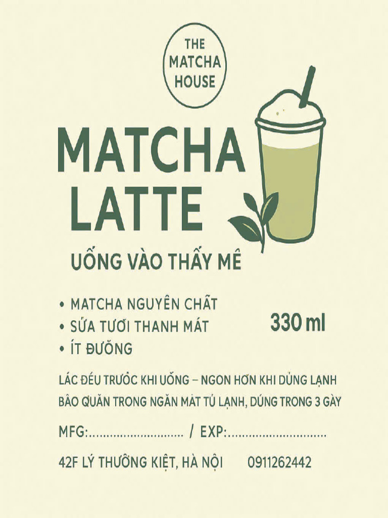 Matcha Latte Label Cmyk Enhanced | PDF