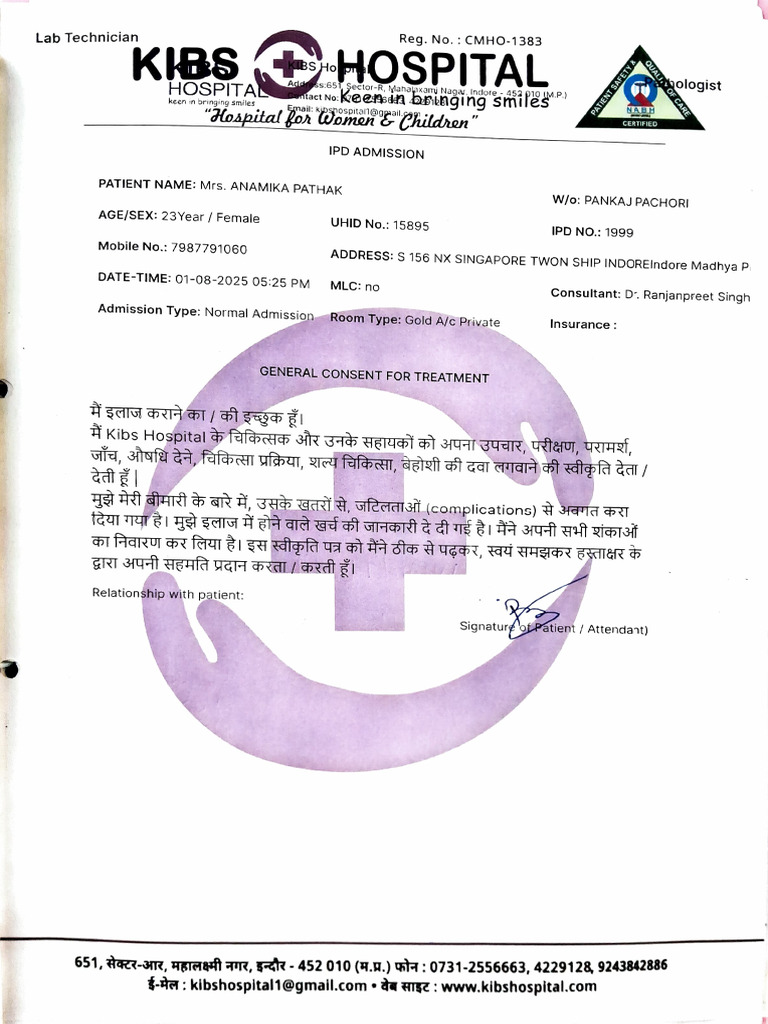 Anamika Ipd and Line of Treatment | PDF | Health Sciences | Medical ...