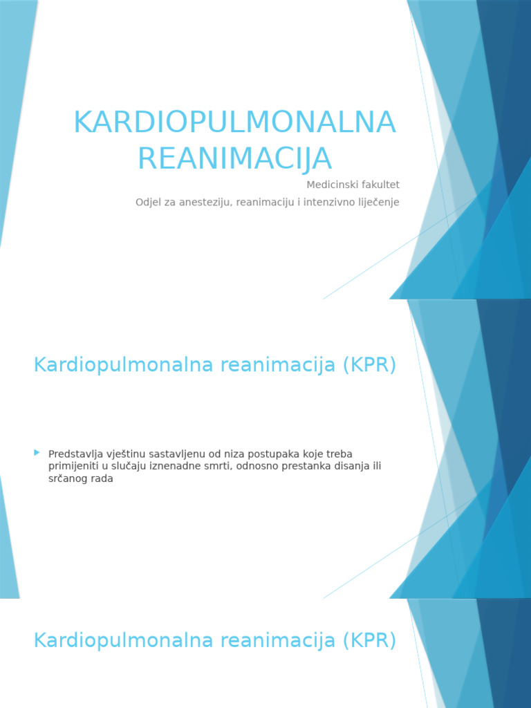 Kardiopulmonalna Reanimacija | PDF