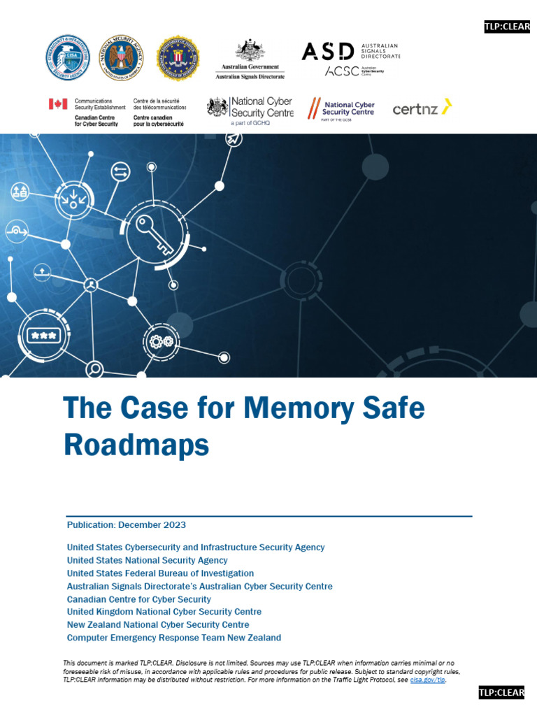 The Case for Memory Safe Roadmaps Tlp Clear | PDF | Computer Security | Security