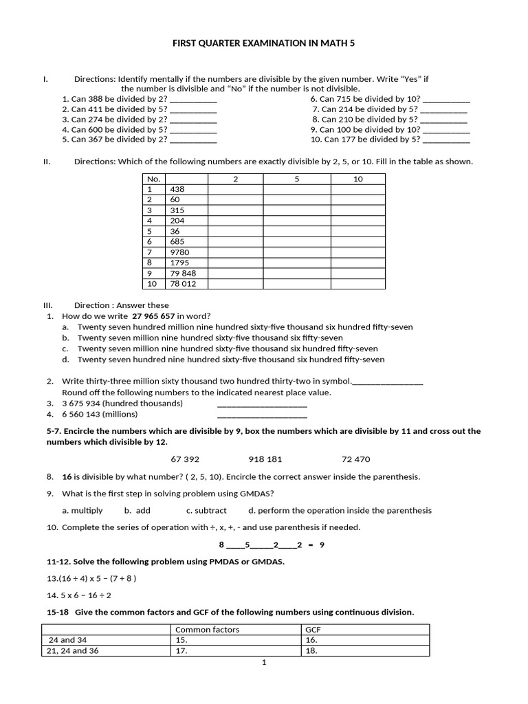 Quarter-Test MATH-5 Q1 V2 | PDF | Chess | Chess Theory
