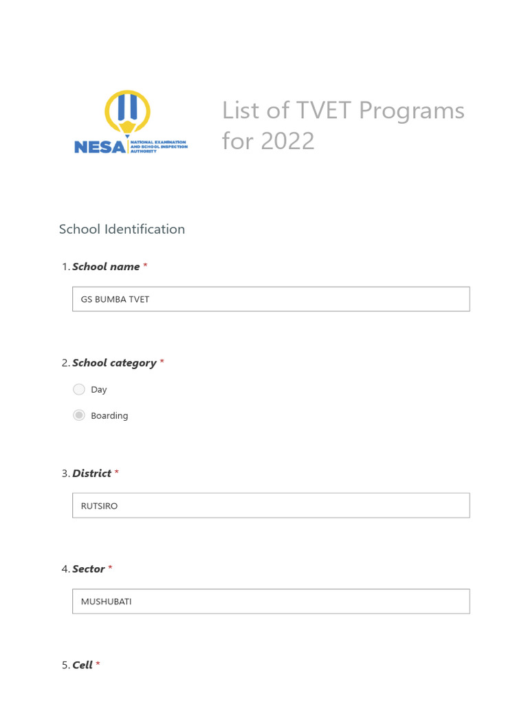 List of TVET Programs for 2022 | PDF