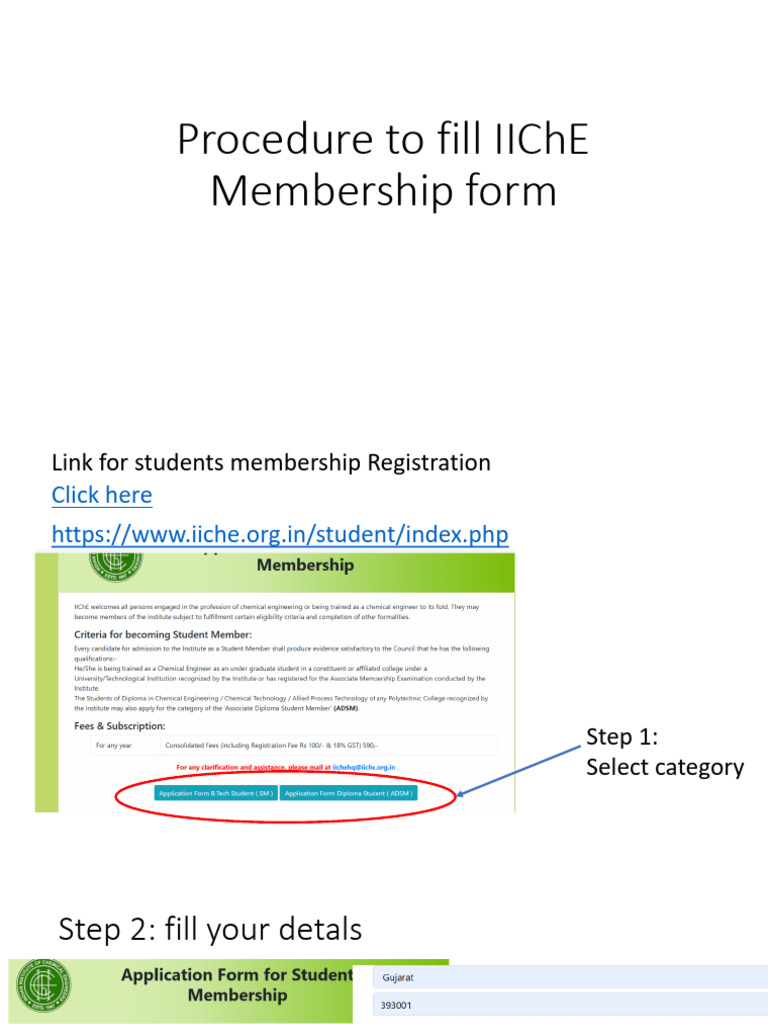 IICHe MEmbership Form | PDF