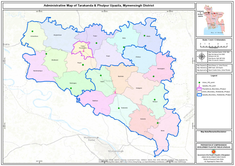 Administrative Mymensingh HQ 1 | PDF | Geographic Data And Information | Geographical Technology