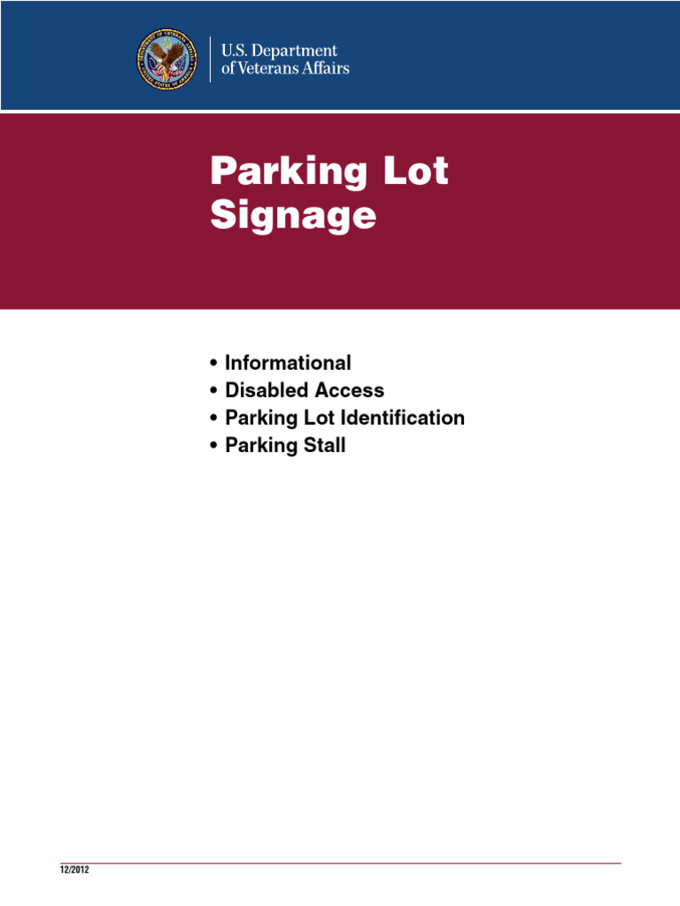 Parking Lot Signage Planning Guide | PDF | Page Layout | Parking