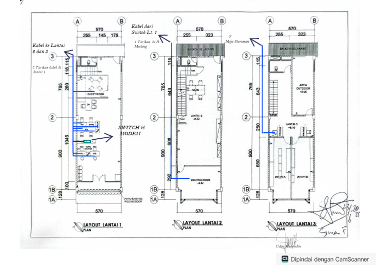 Layout Jalur Kabel Data | PDF
