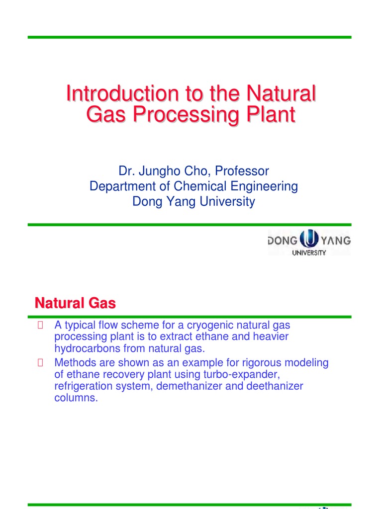Introduction To The Natural Gas Processing Plant | PDF | Natural Gas ...