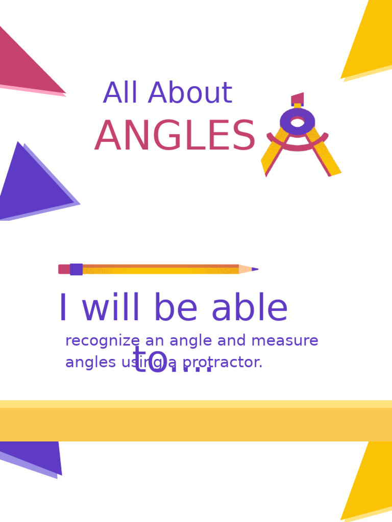 Measuring Angles Classroom Math Presentation Colorful Bright Retro | PDF