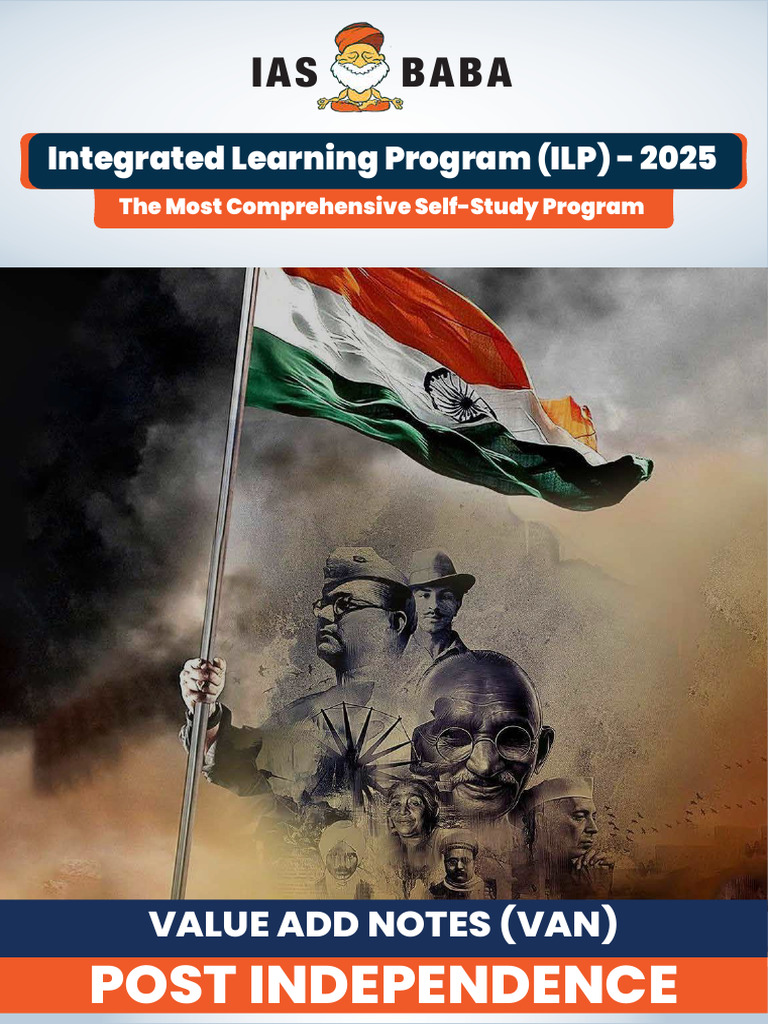 ILP 2025 - Post Independent India- VAN | PDF | Partition Of India | Pakistan