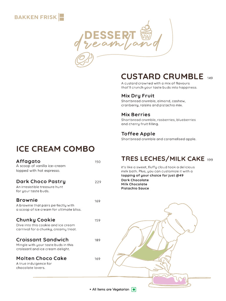 Bakken Frisk Vegetarian Menu Items | PDF