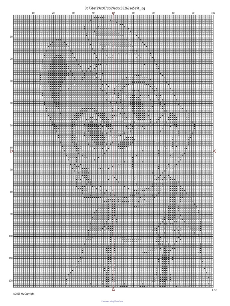 Maniac Dog Tapestry Graph/tapestry Crochet Graph | PDF