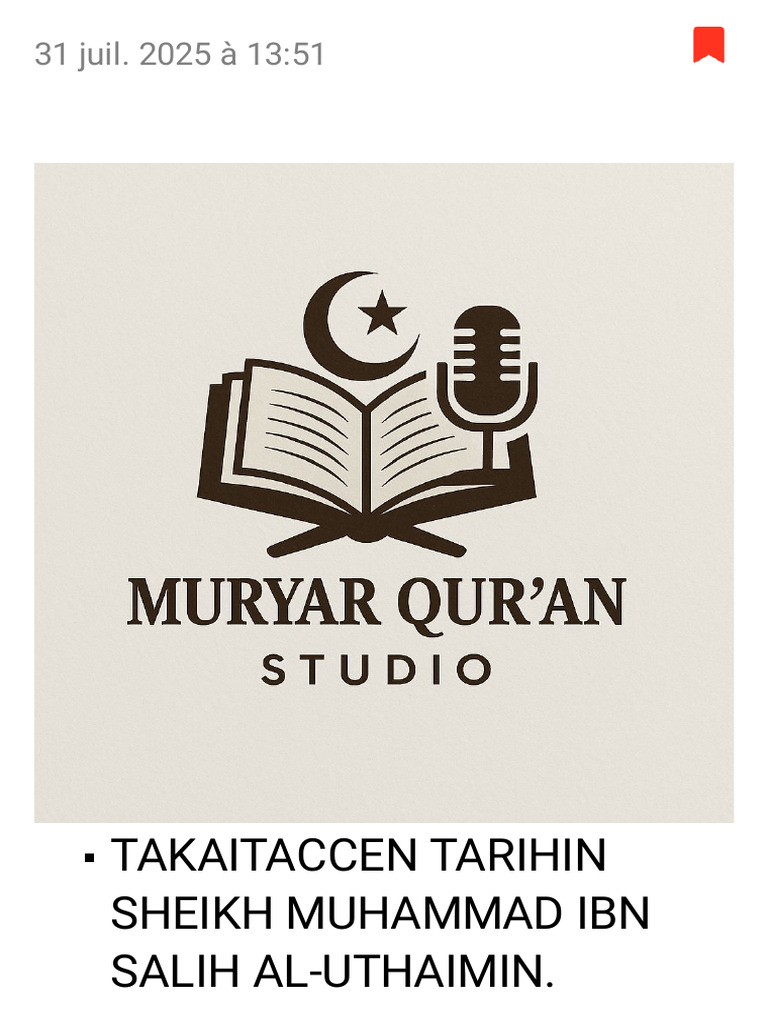 Takaitaccen Tarihin Sheikh Muhammad Ibn Salih Al-Uthaimin | PDF