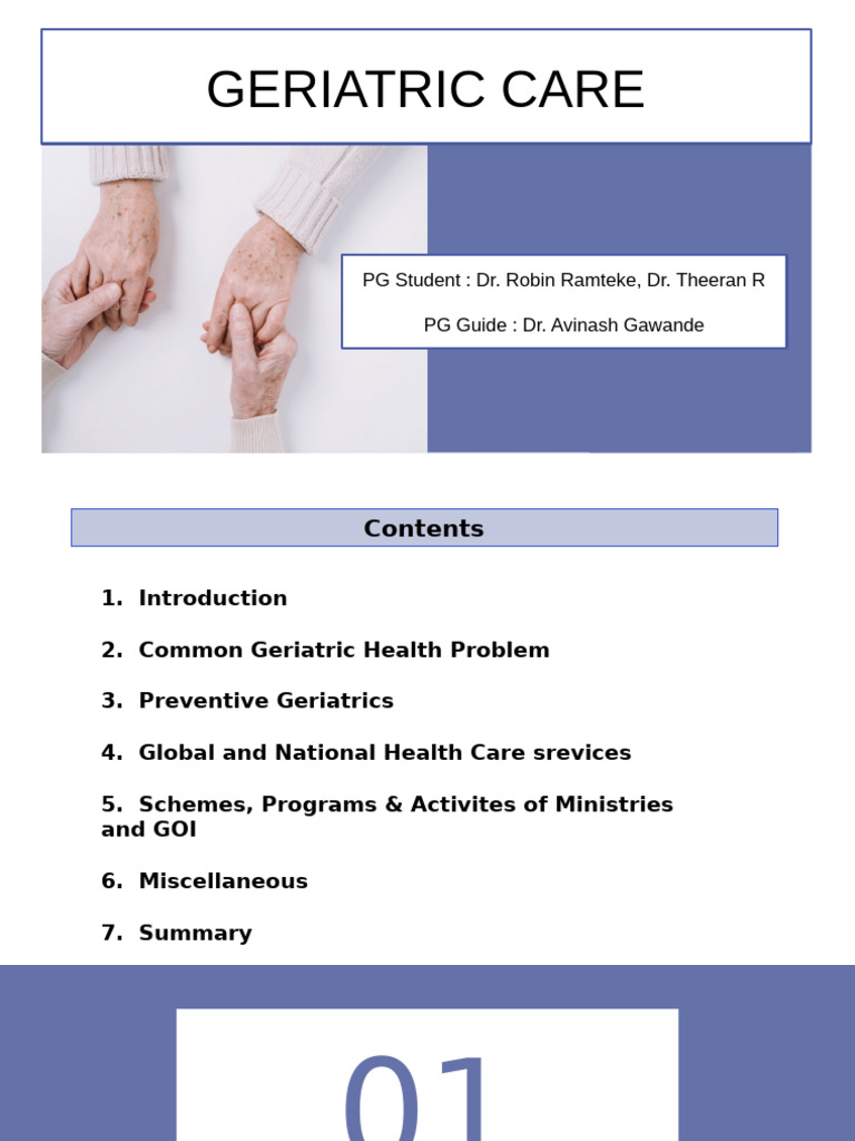 Seminar Geriatric Care | PDF | Geriatrics | Ageing