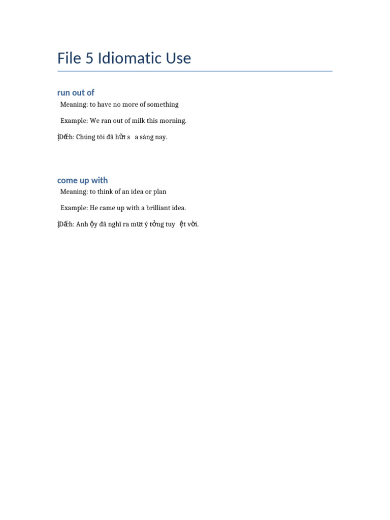 File 5 Idiomatic Use | PDF