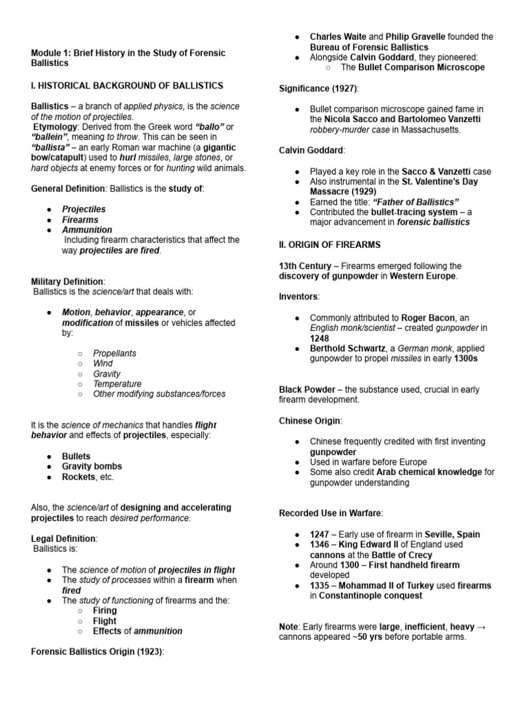 p1 Notes For Forensic Ballistics | PDF | Gun Barrel | Shotgun