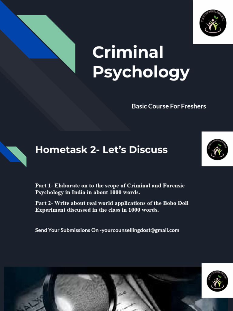 Criminal Psychology Course Overview | PDF | Crimes | Crime & Violence