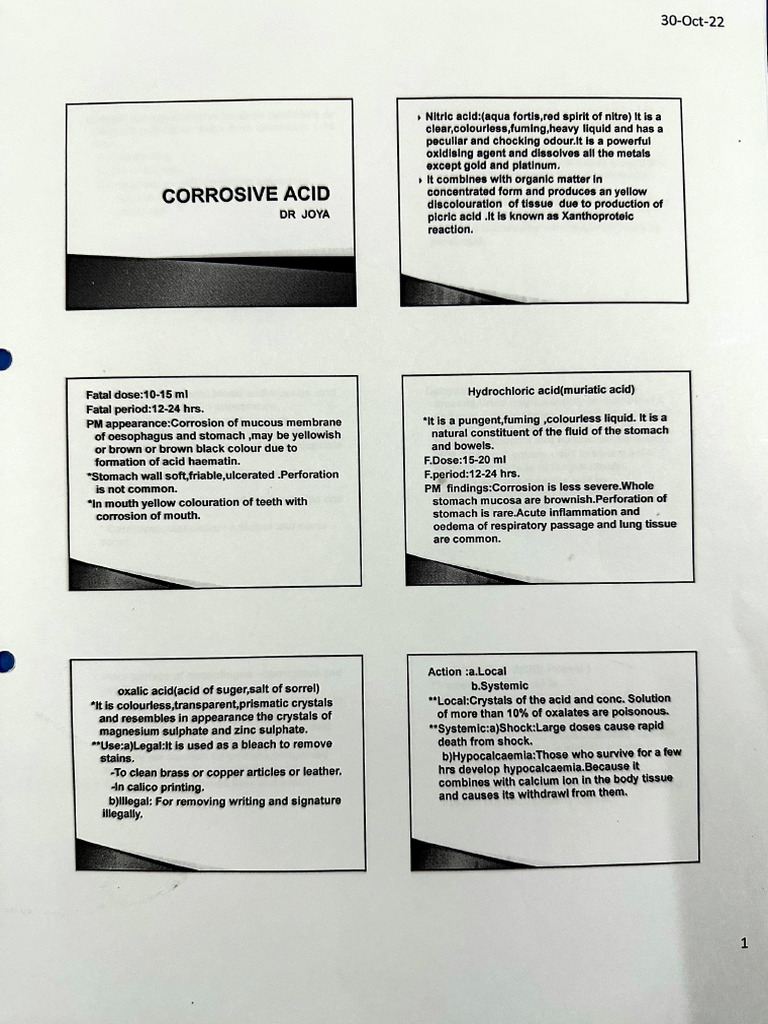 Corrosive Acid by DR Joya Maam | PDF | Nitric Acid