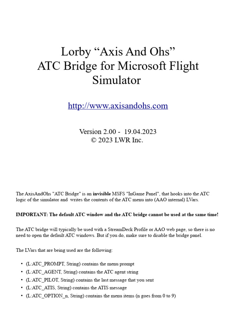 ATC Bridge Setup for MSFS 2024 | PDF | Firewall (Computing) | Computing