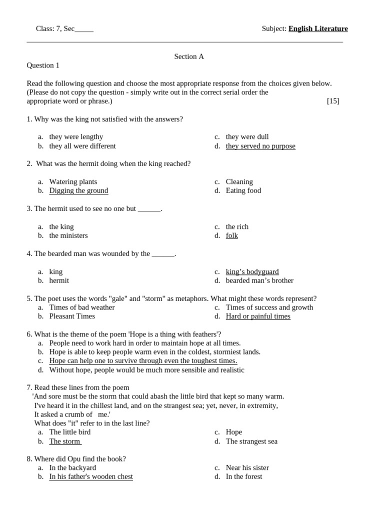 7 Literature Mid 2024 | PDF