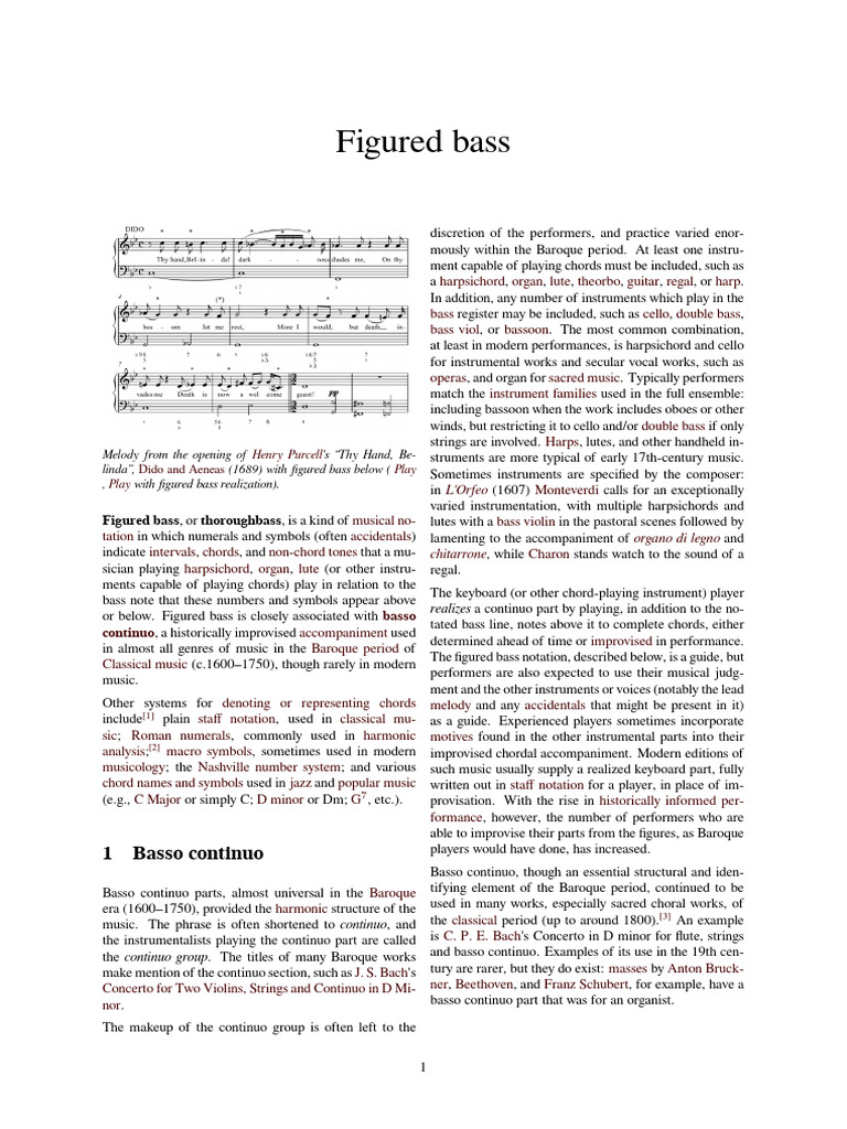 Figured Bass | PDF | Chord (Music) | Musicology