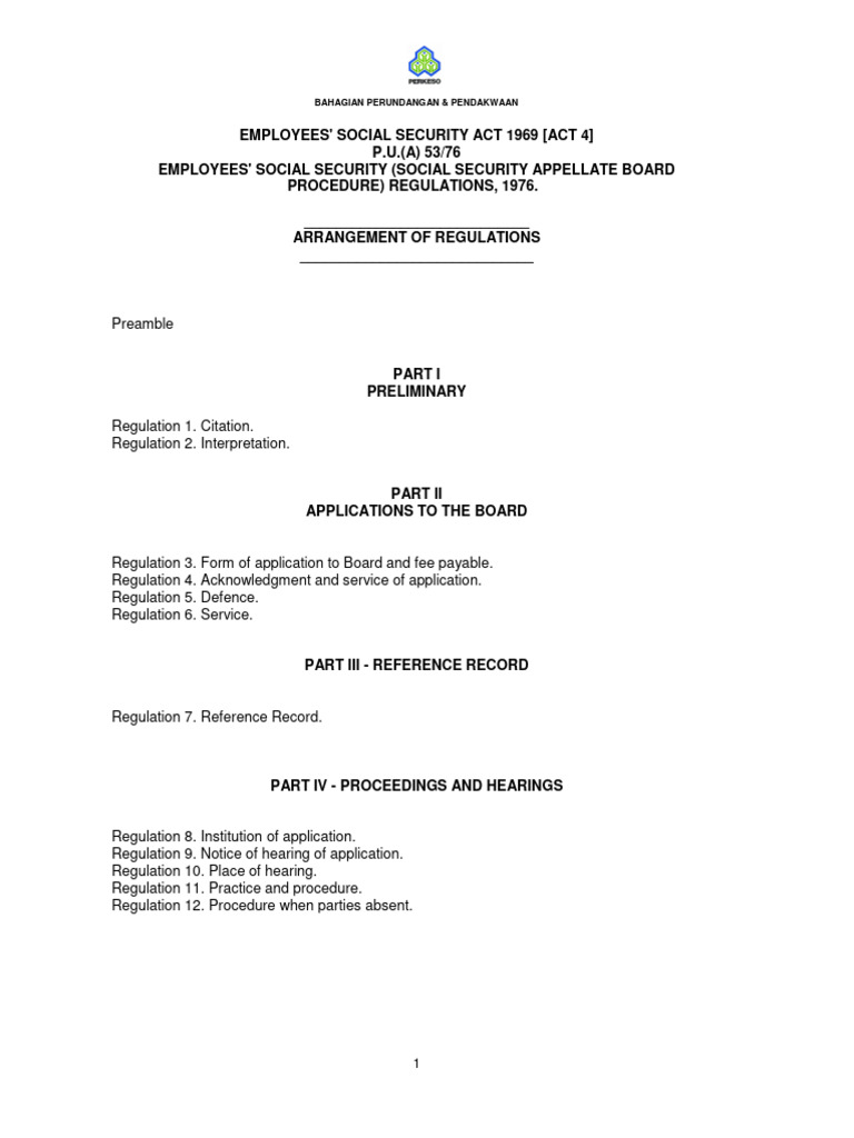 Employees' Social Security Regulations | PDF | Witness | Appeal