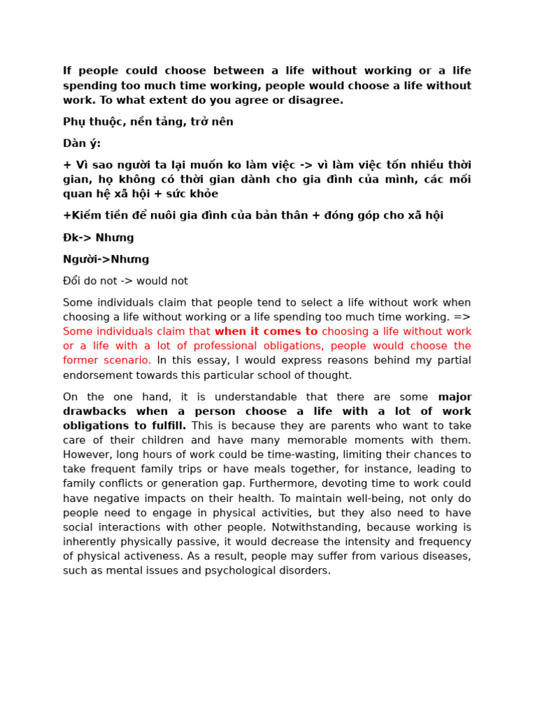 Life Without Work or Not 3.8 | PDF | Well Being | Psychology